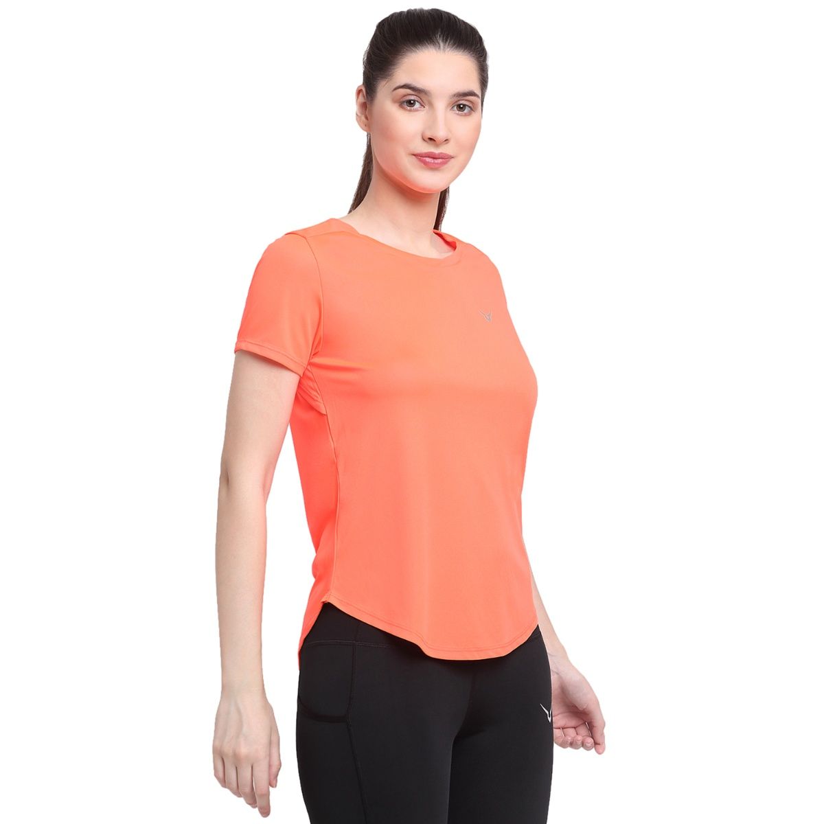 Buy INVINCIBLE Neon Orange Womens Open Back T-Shirt Online