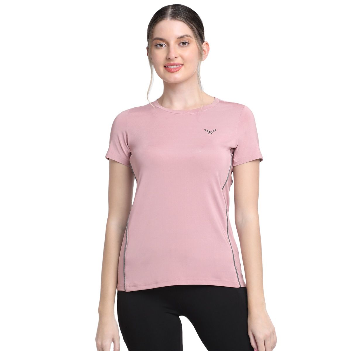 Buy INVINCIBLE Blush Womens Slim Fit T Shirt Online