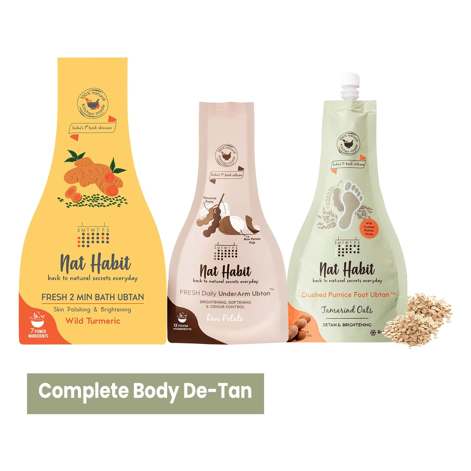 Buy Nat Habit Ubtan Spa Kit for Body Detan, Pigmentation & Acne Control ...