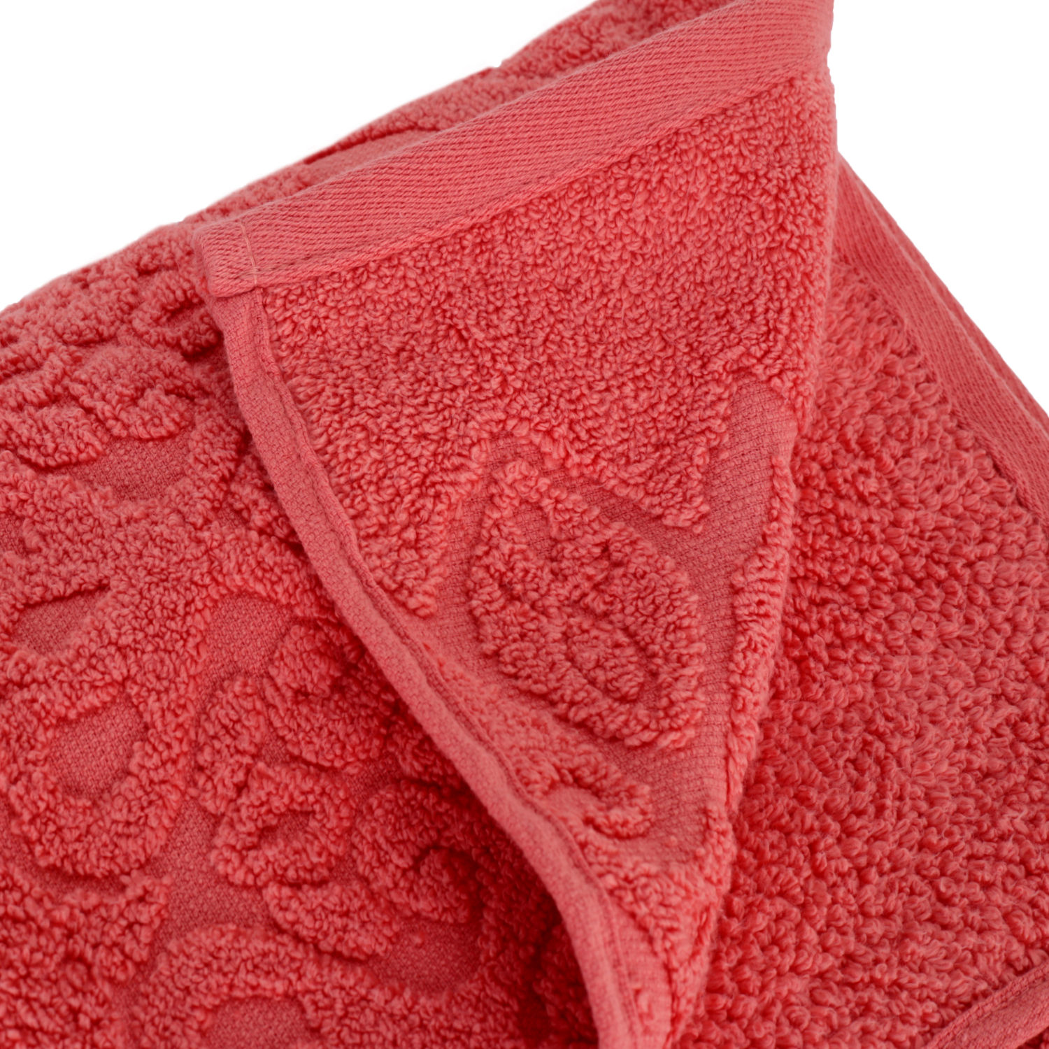 Maspar Colorart 550gsm Cotton Krona Self Jacquard Mango 4pc Medium Bath ...