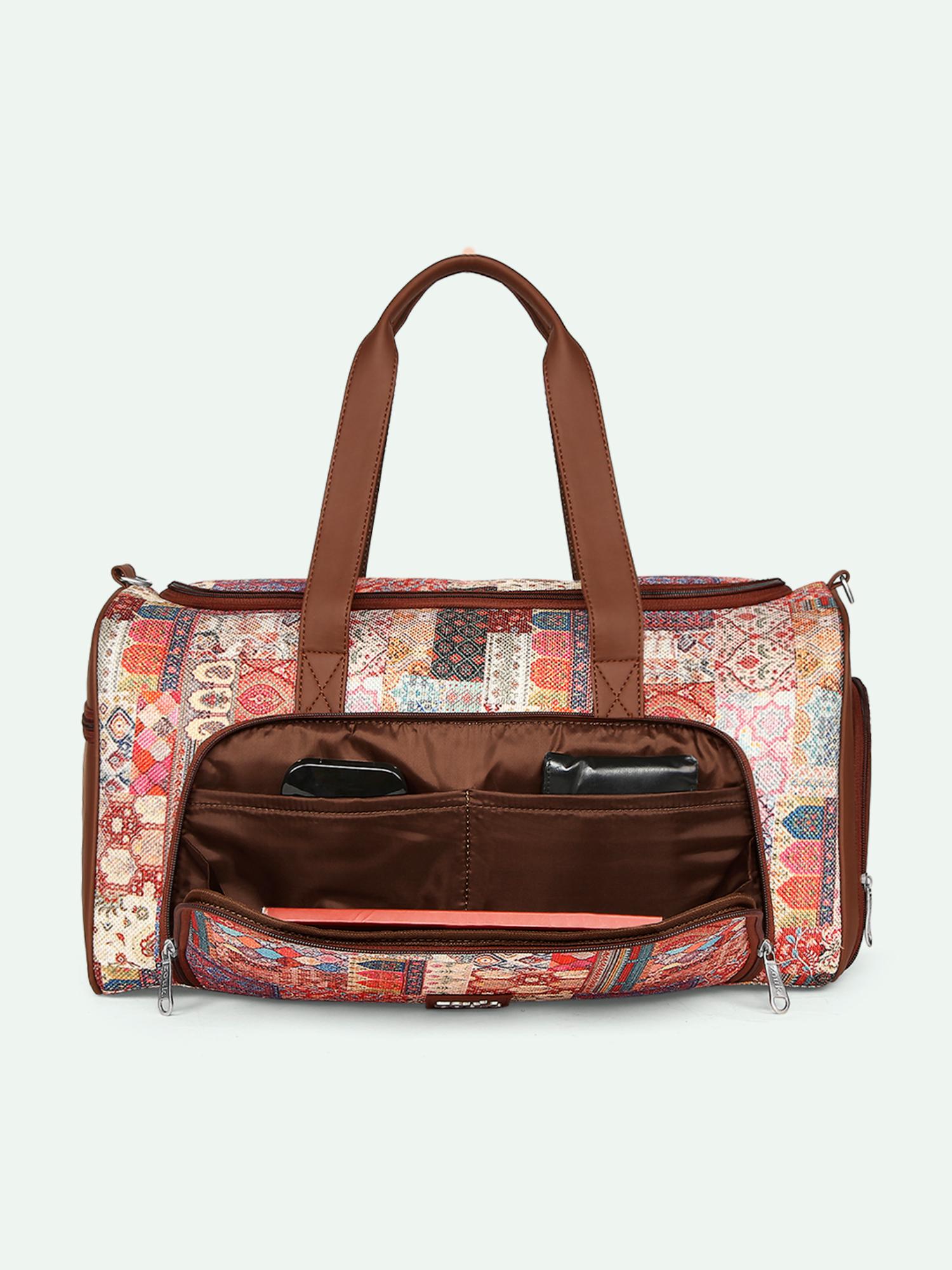 Buy Zouk Multi-Color Kolkata Nouveau Weekender Duffel Bag (M) Online