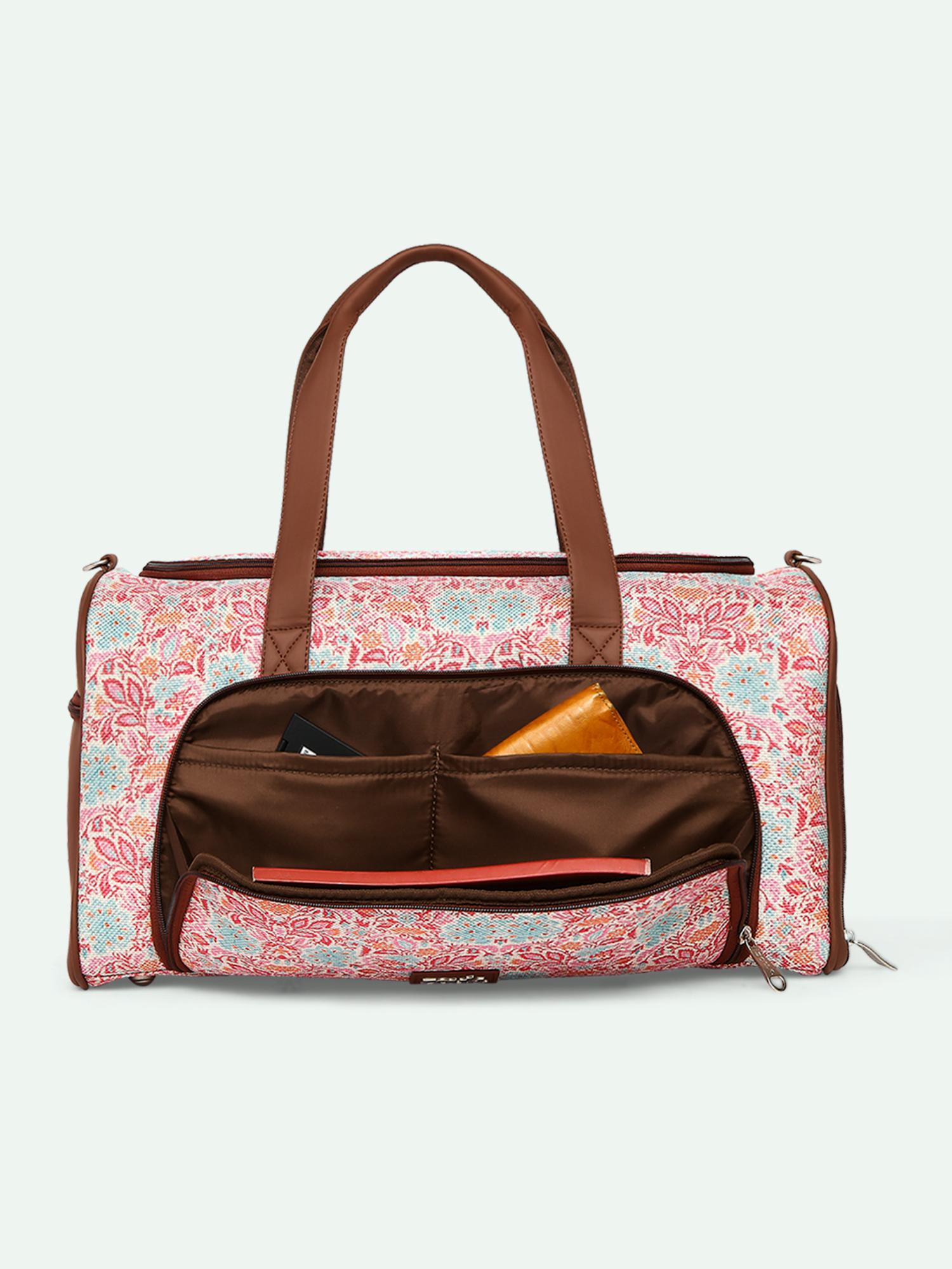 Buy Zouk Pink Mughal Art Weekender Duffel Bag (M) Online