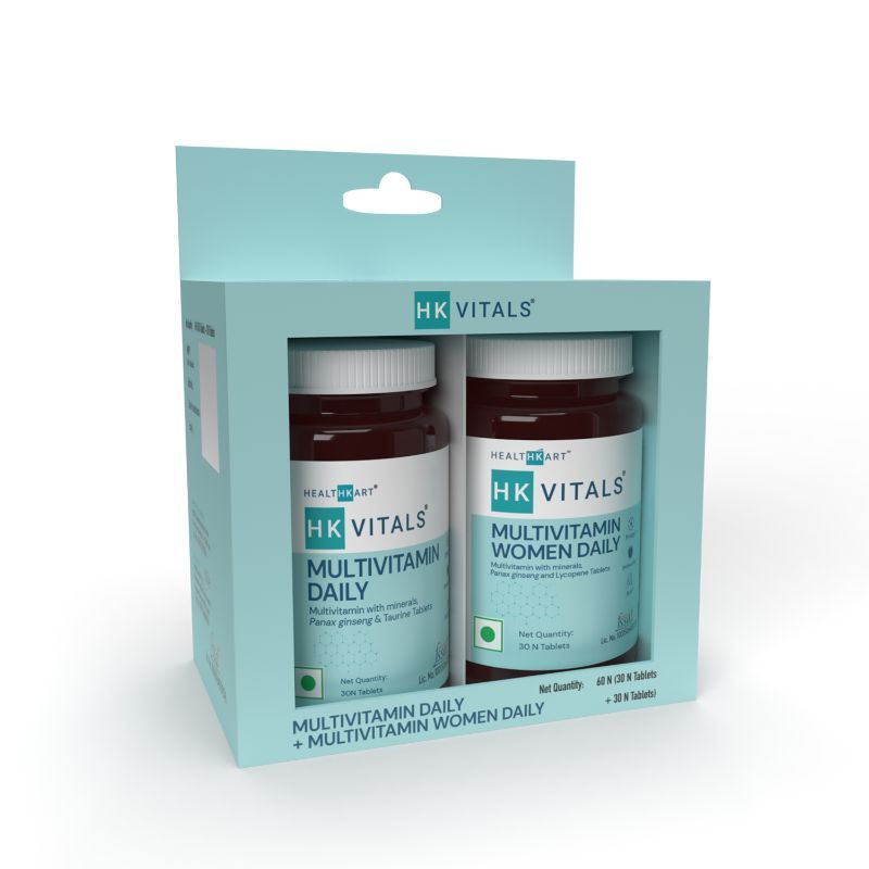 HealthKart Hk Vitals Multivitamin Daily + Multivitamin Women Daily (combo Pack): Buy HealthKart ...