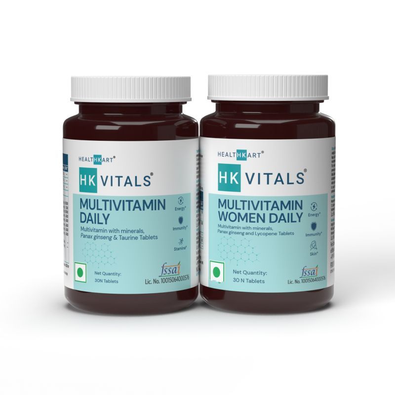HealthKart Hk Vitals Multivitamin Daily + Multivitamin Women Daily (combo Pack): Buy HealthKart ...