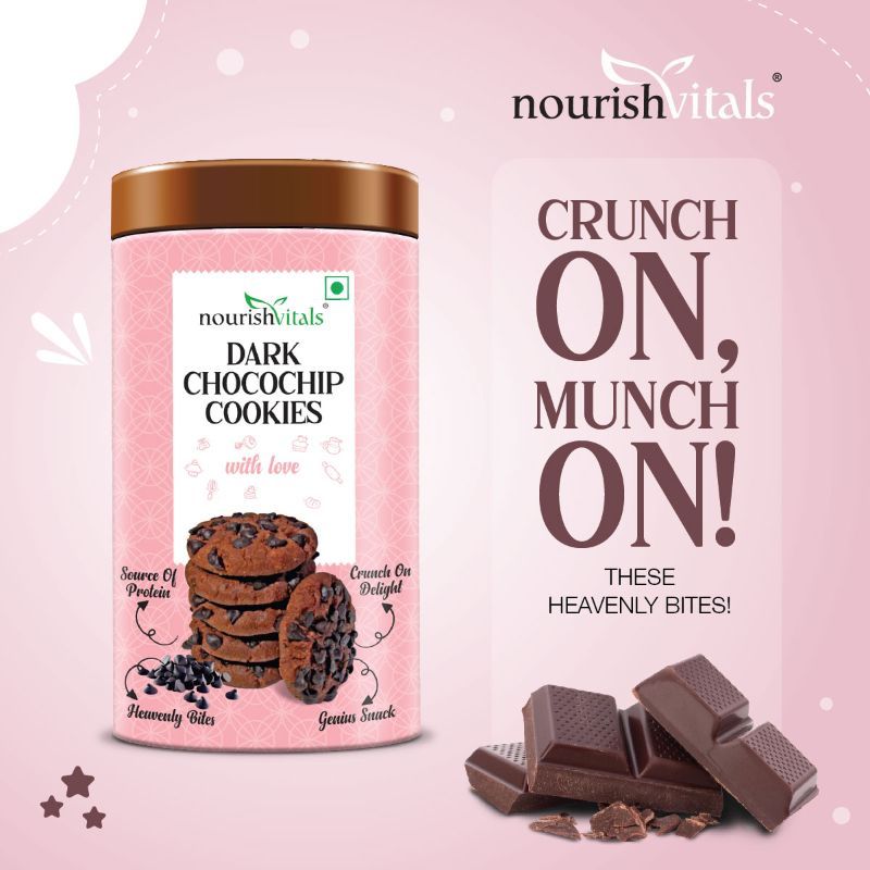 Buy Nourish Vitals Dark Chocochip + Cocount Cookies Online