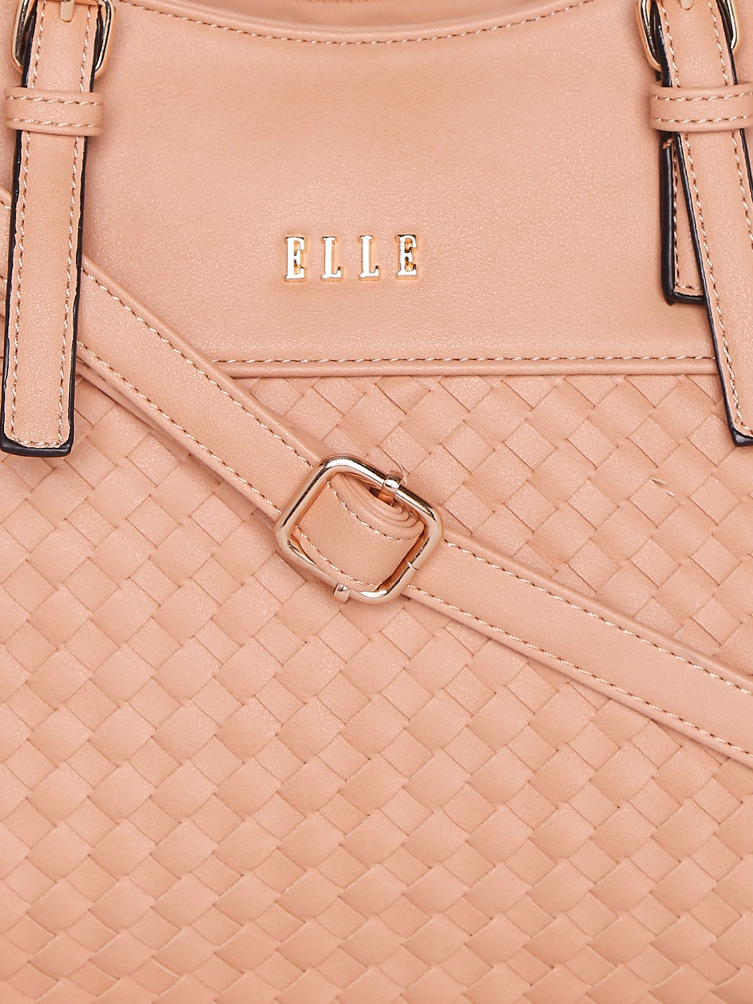 Buy ELLE Peach Patterned Tote Bag Online