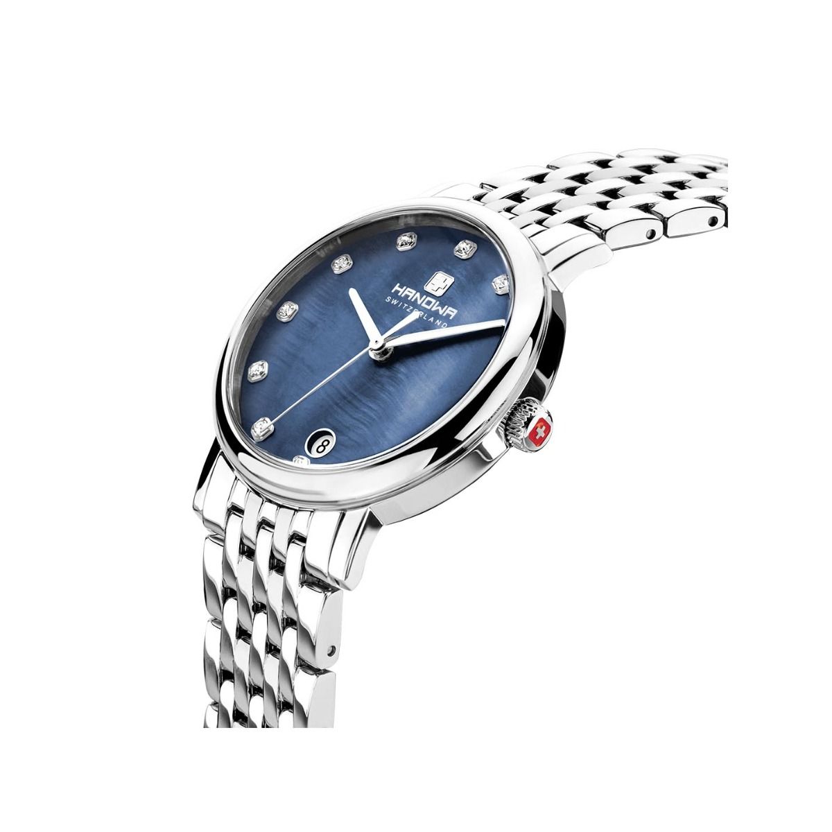 Buy HANOWA Brevine Blue, Mother of Pearl Dial Analog Watch for Women ...