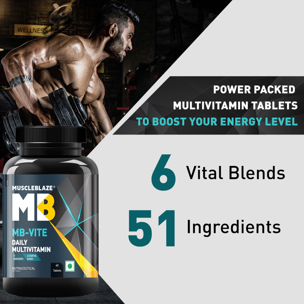 Buy MuscleBlaze Biozyme Performance Whey Protein, Mb-Vite Multivitamin ...