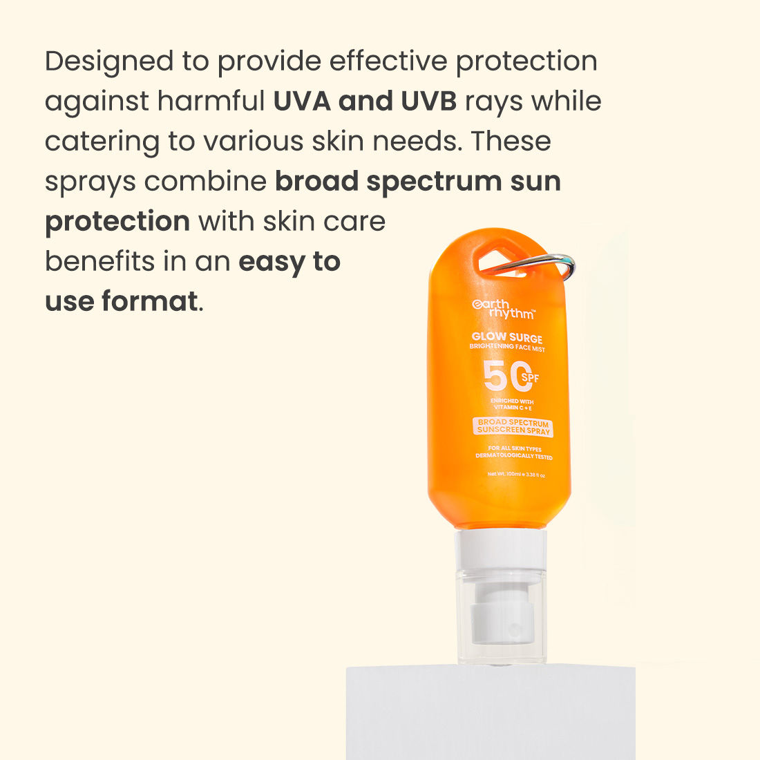 Buy Earth Rhythm Glow Surge Sunscreen Spray SPF 50 Online