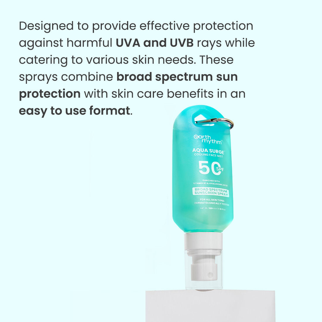 Buy Earth Rhythm Aqua Surge Sunscreen Spray SPF 50 Online