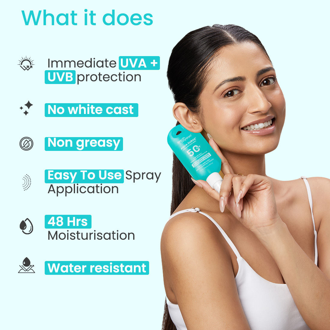 Buy Earth Rhythm Aqua Surge Sunscreen Spray SPF 50 Online