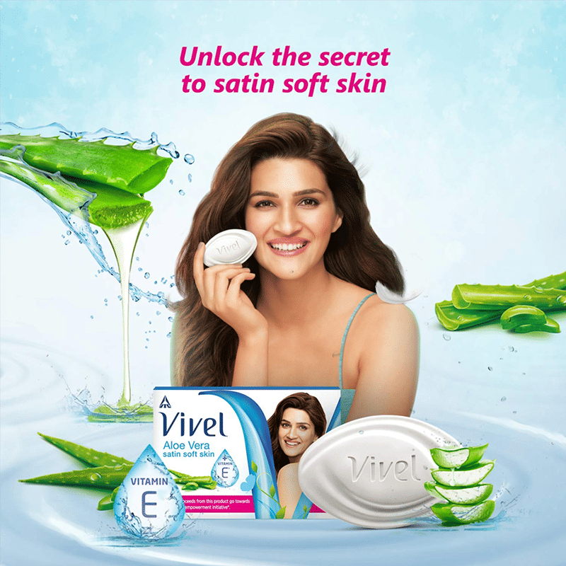 Vivel Aloe Vera Bathing Bar (Pack of 4): Buy Vivel Aloe Vera Bathing ...