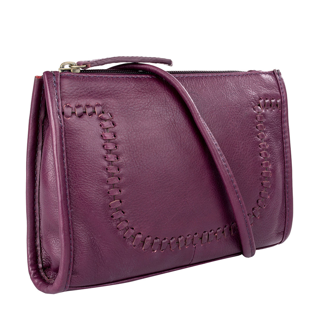 Buy Hidesign Mina 01 Purple Crossbody Bag Online