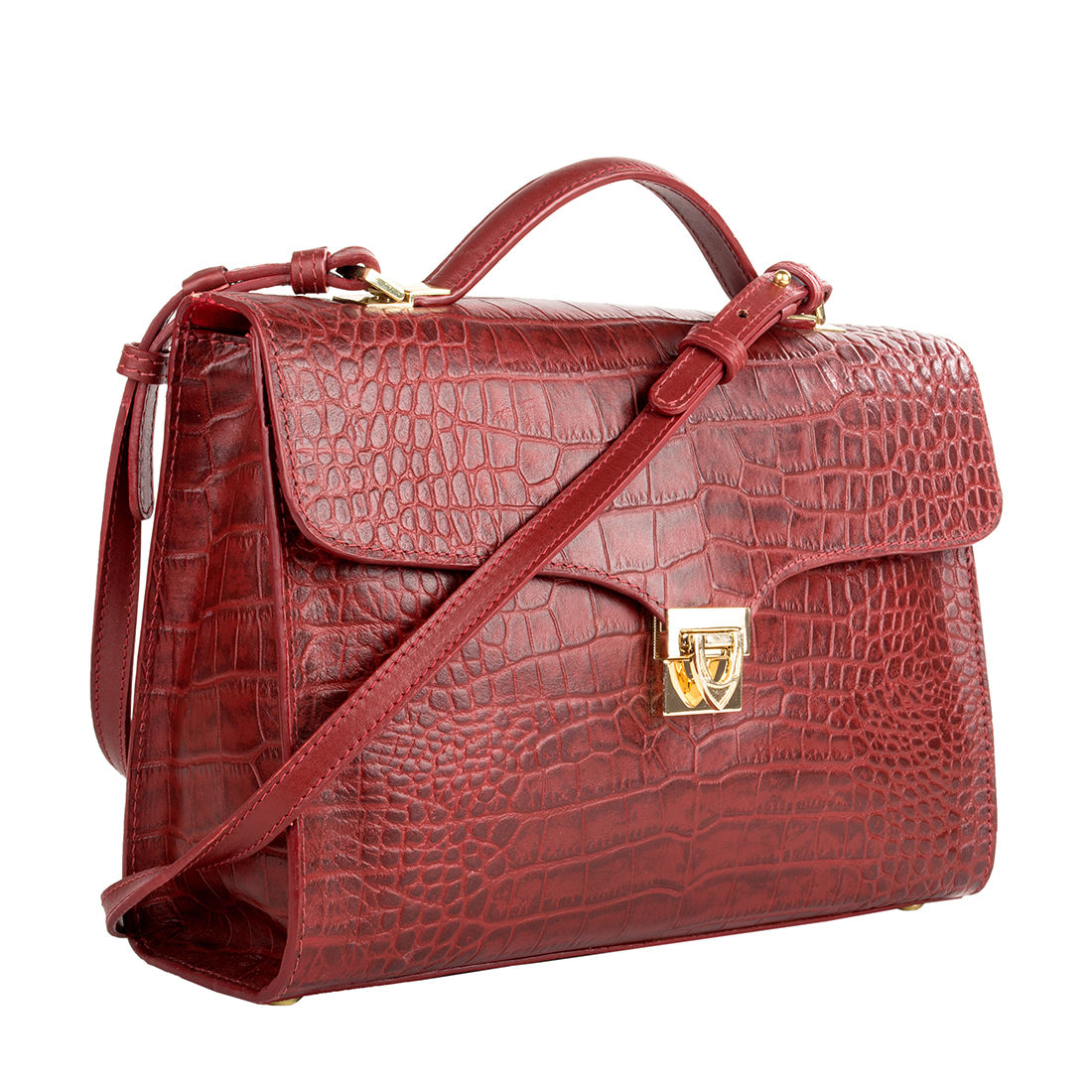 Buy Hidesign Stampa 01 Red Messenger Bag Online