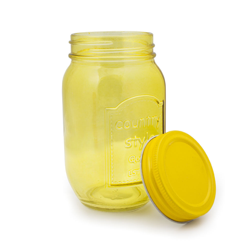 Buy Chumbak Sunny Yellow Mason Jar Online
