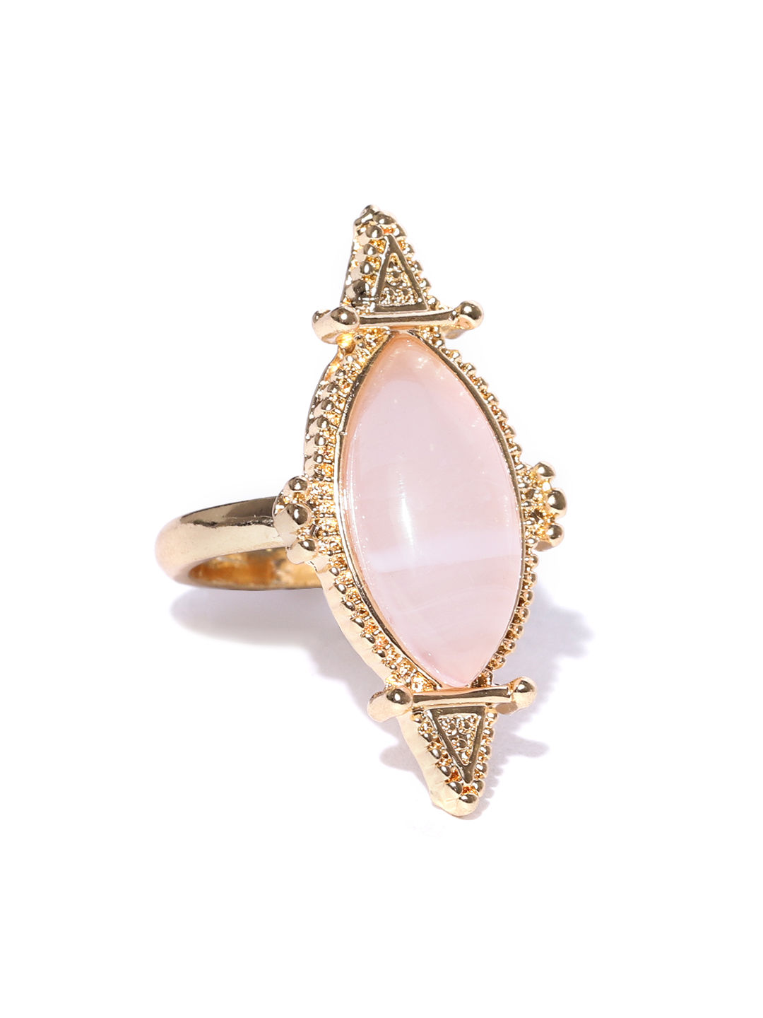 Toniq Peach Colored Stone-Studded Ring: Buy Toniq Peach Colored Stone ...