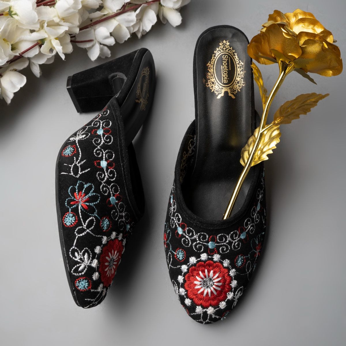 Shoetopia Women Black Mules: Buy Shoetopia Women Black Mules Online at ...