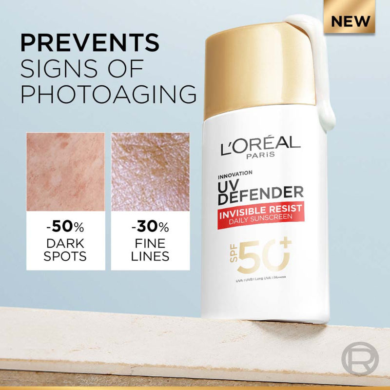 Buy L'Oreal Paris UV Defender Invisible Resist Daily Sunscreen SPF 50 ...