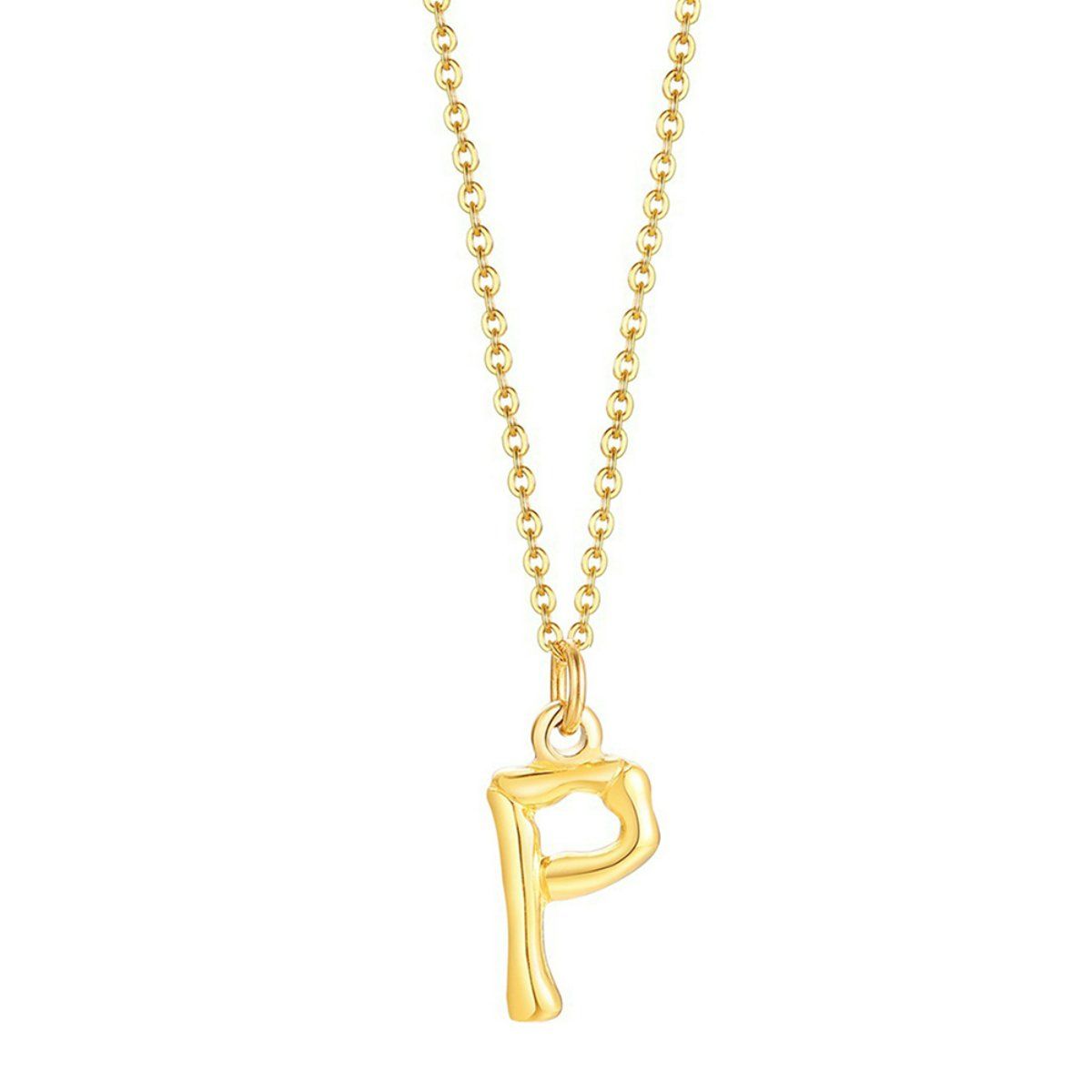 Buy Yellow Chimes Gold -toned Stainless Steel Initial Alphabet Letter P ...