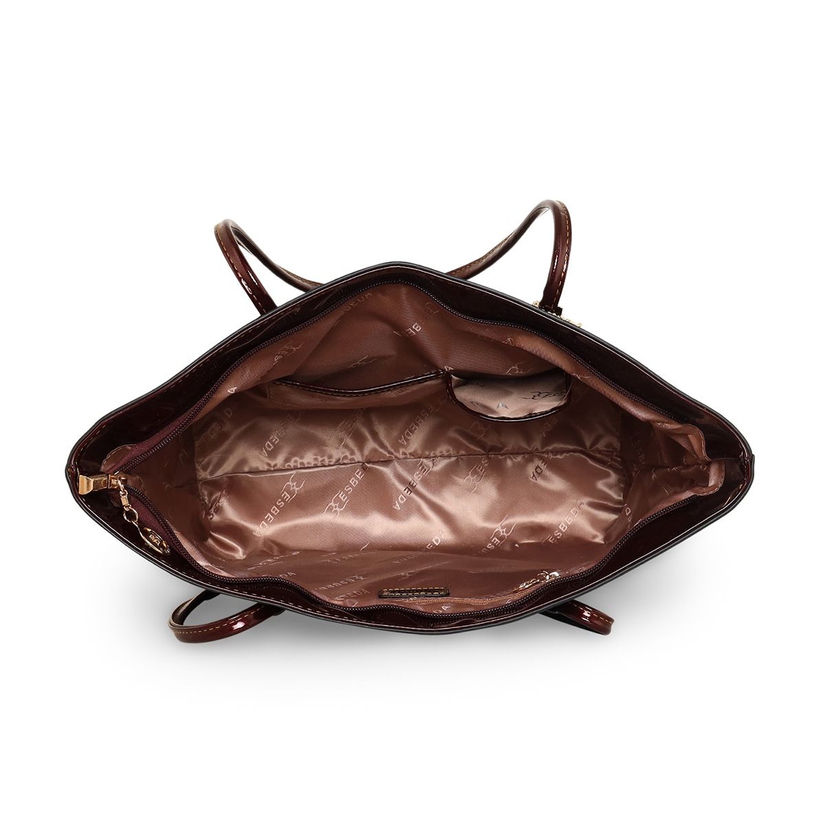 Buy ESBEDA Wine Red Color Crocodile Textured Handbag for Women Online