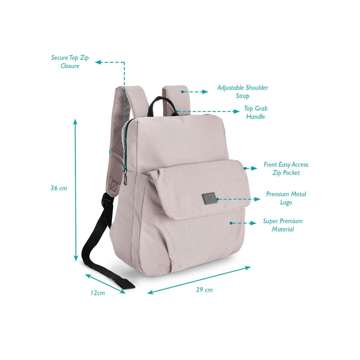 Buy Caprese Mandy Backpack Medium Mauve Online