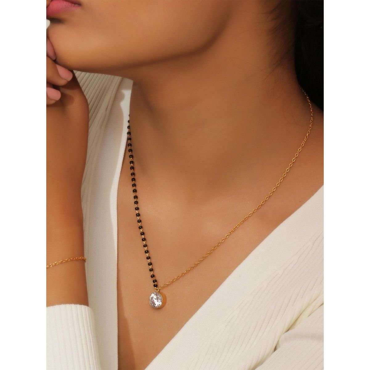 Unniyarcha Silver Exquisite Mangalsutra Necklace: Buy Unniyarcha Silver ...