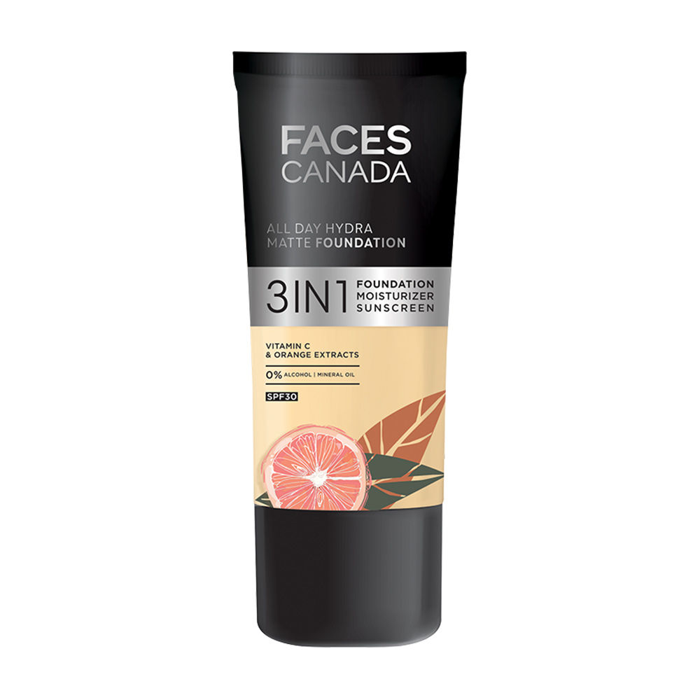 Faces Canada 3 In 1 All Day Hydra Matte Foundation: Buy Faces Canada 3 ...