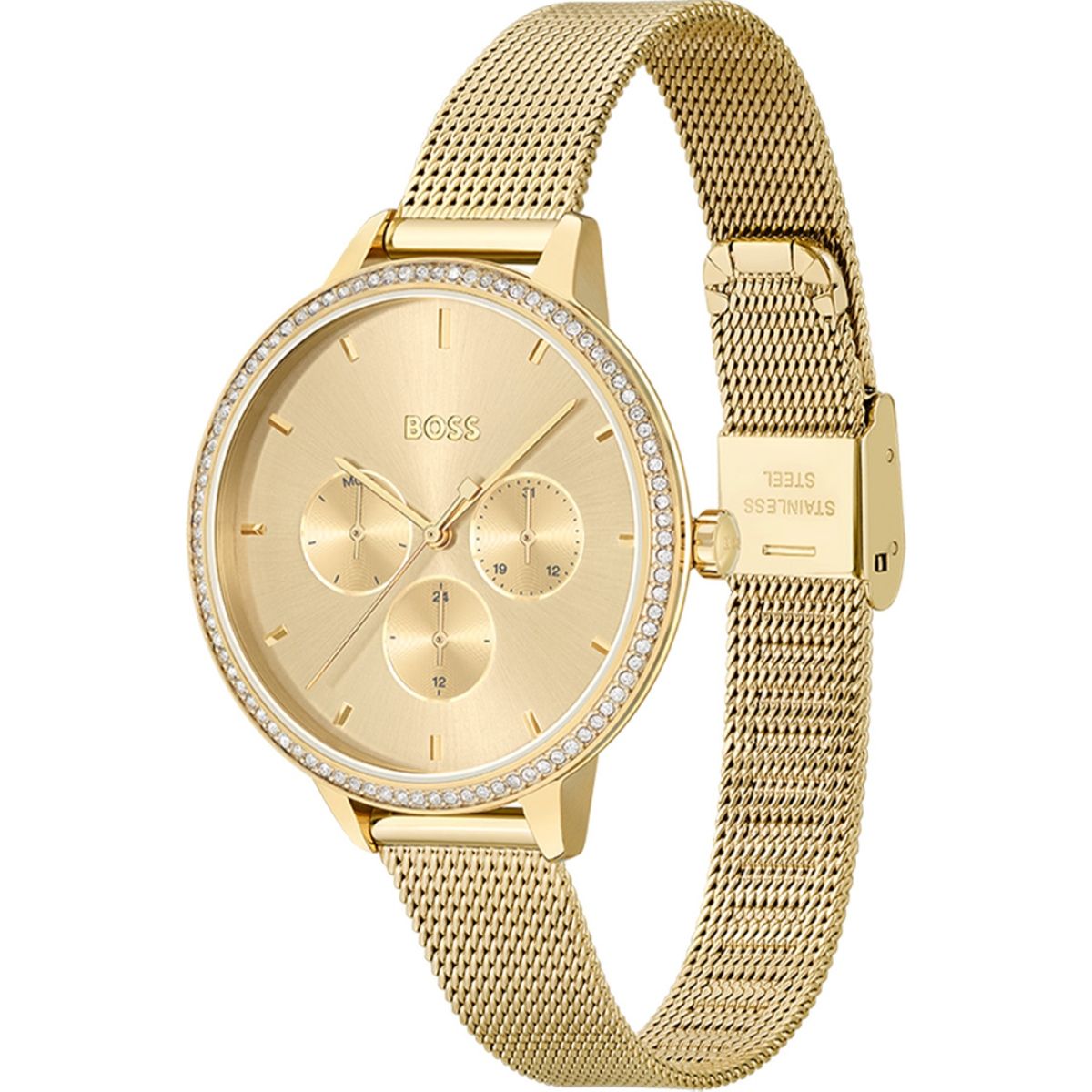 Buy Boss PRIME Analog Multifunction Gold Round Women Watch - 1502664 (M ...