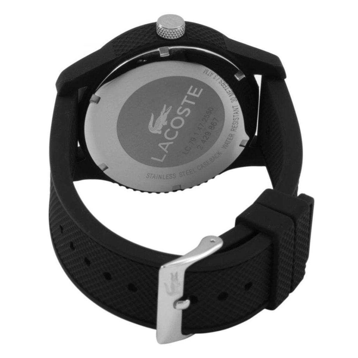 Buy Lacoste L.12.12 Analog Black Round Men Watch - 2000956 (M) Online