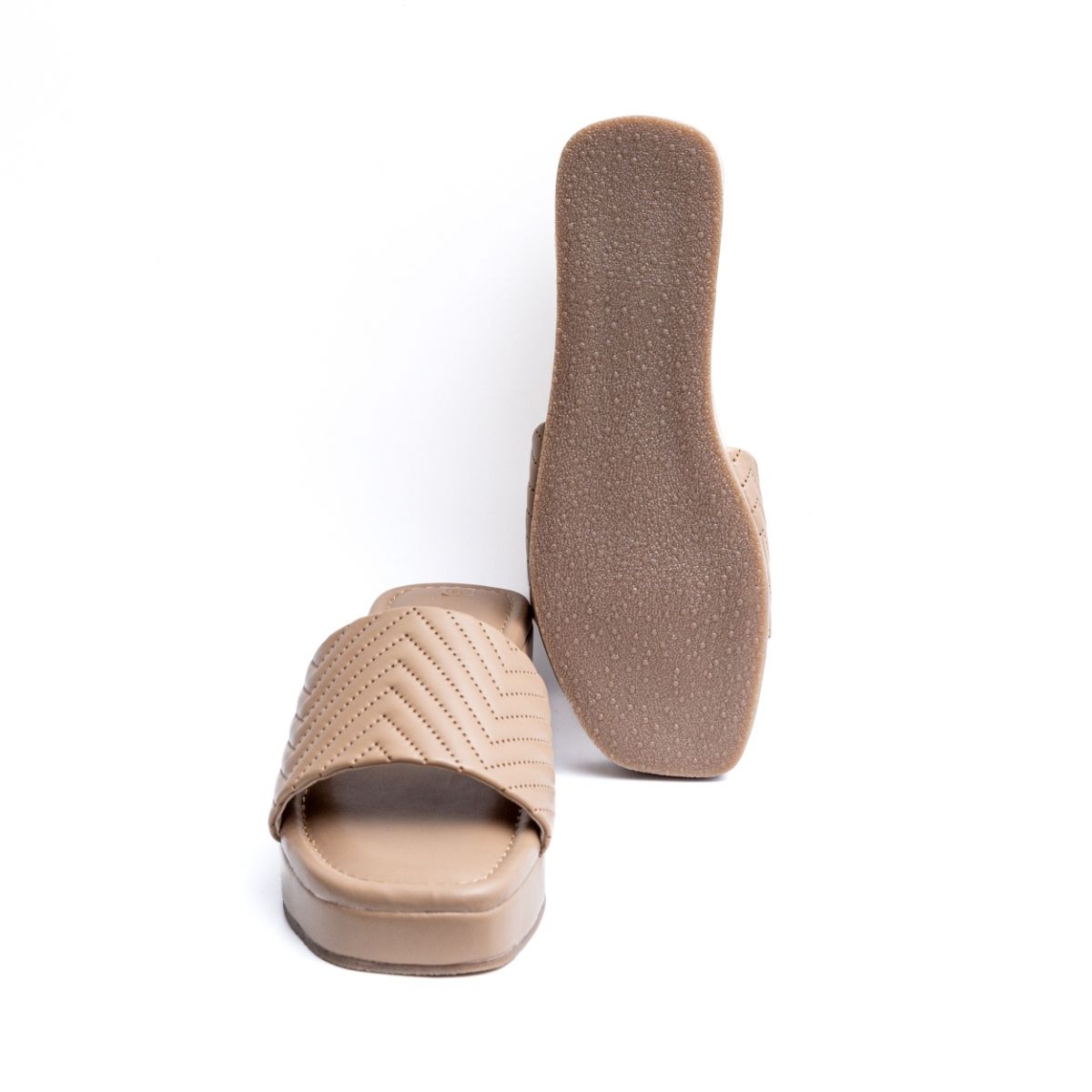 Buy Dapper Feet Quilted Platform Beige Online