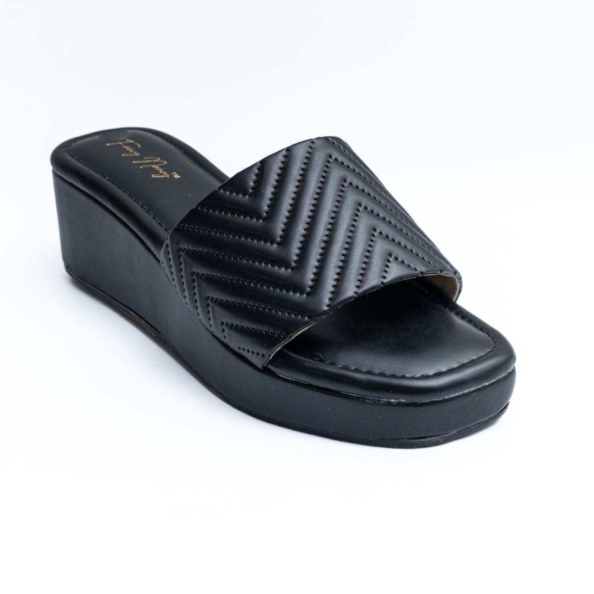 Buy Dapper Feet Quilted Platform Black Online