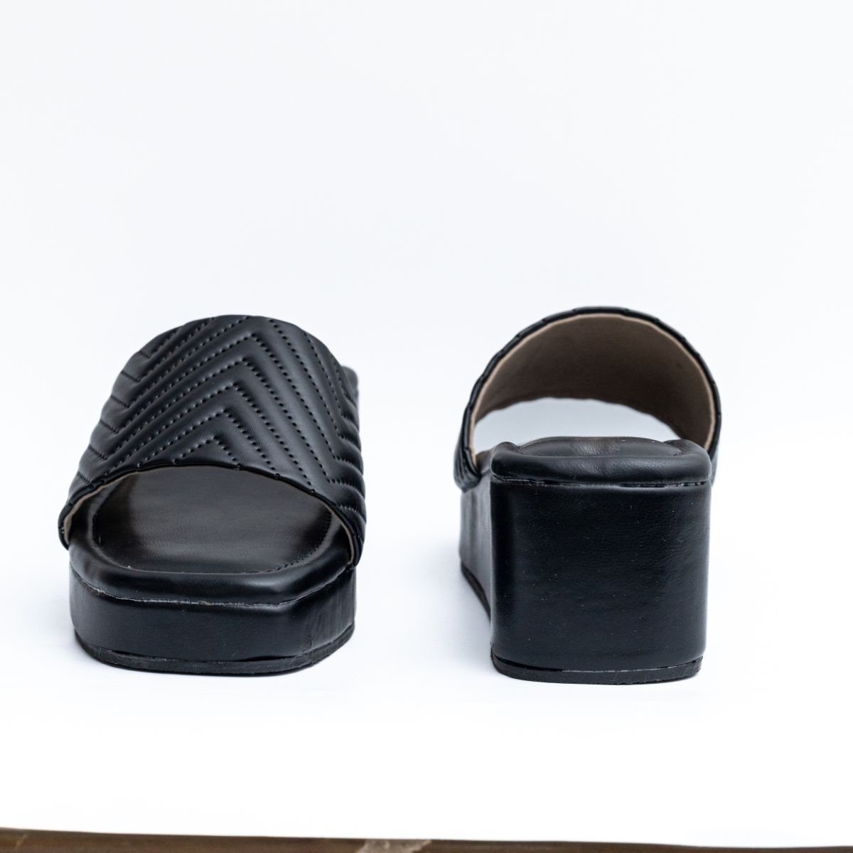 Buy Dapper Feet Quilted Platform Black Online