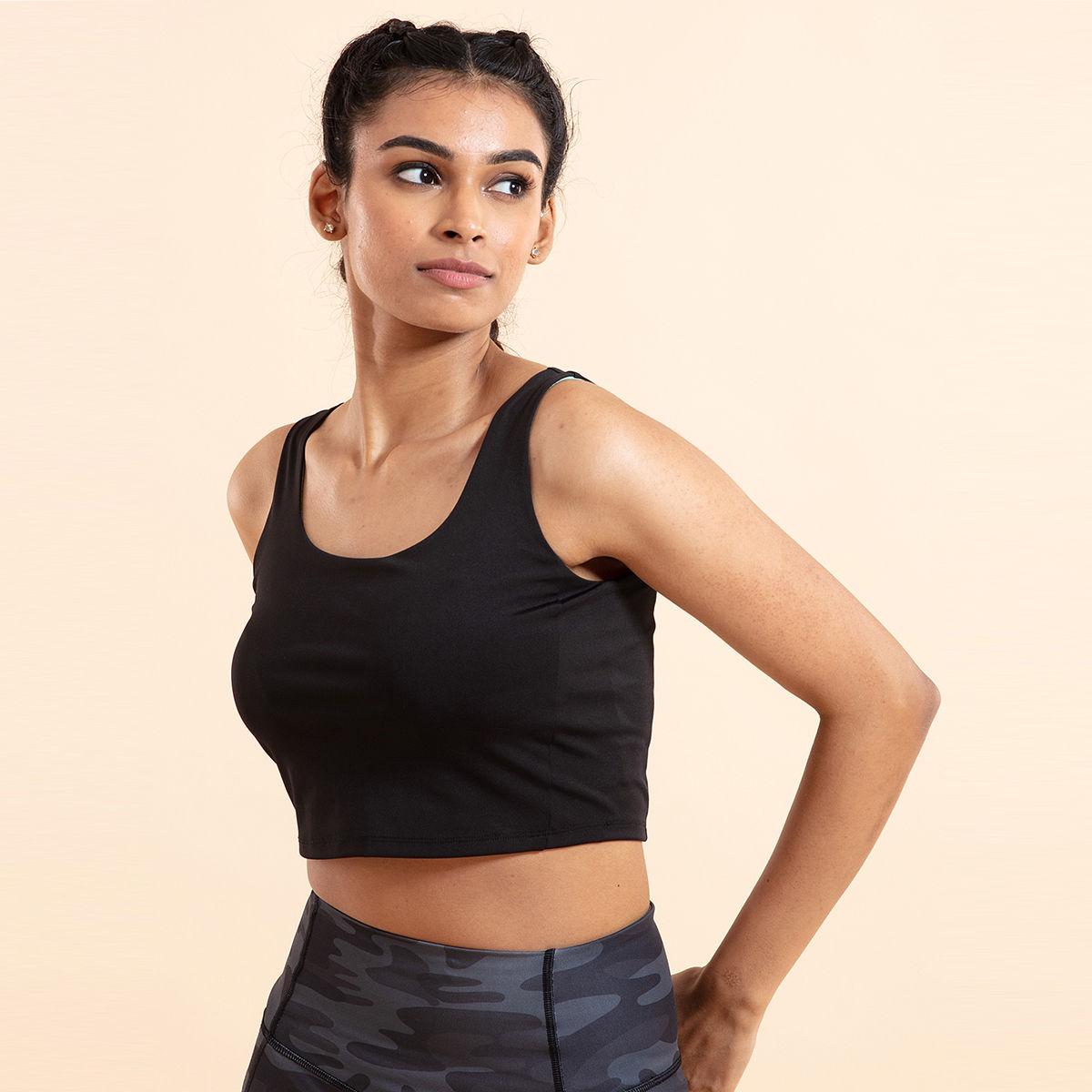 Buy Nykd All Day Crop top Bra- NYK206 Jet Black Online