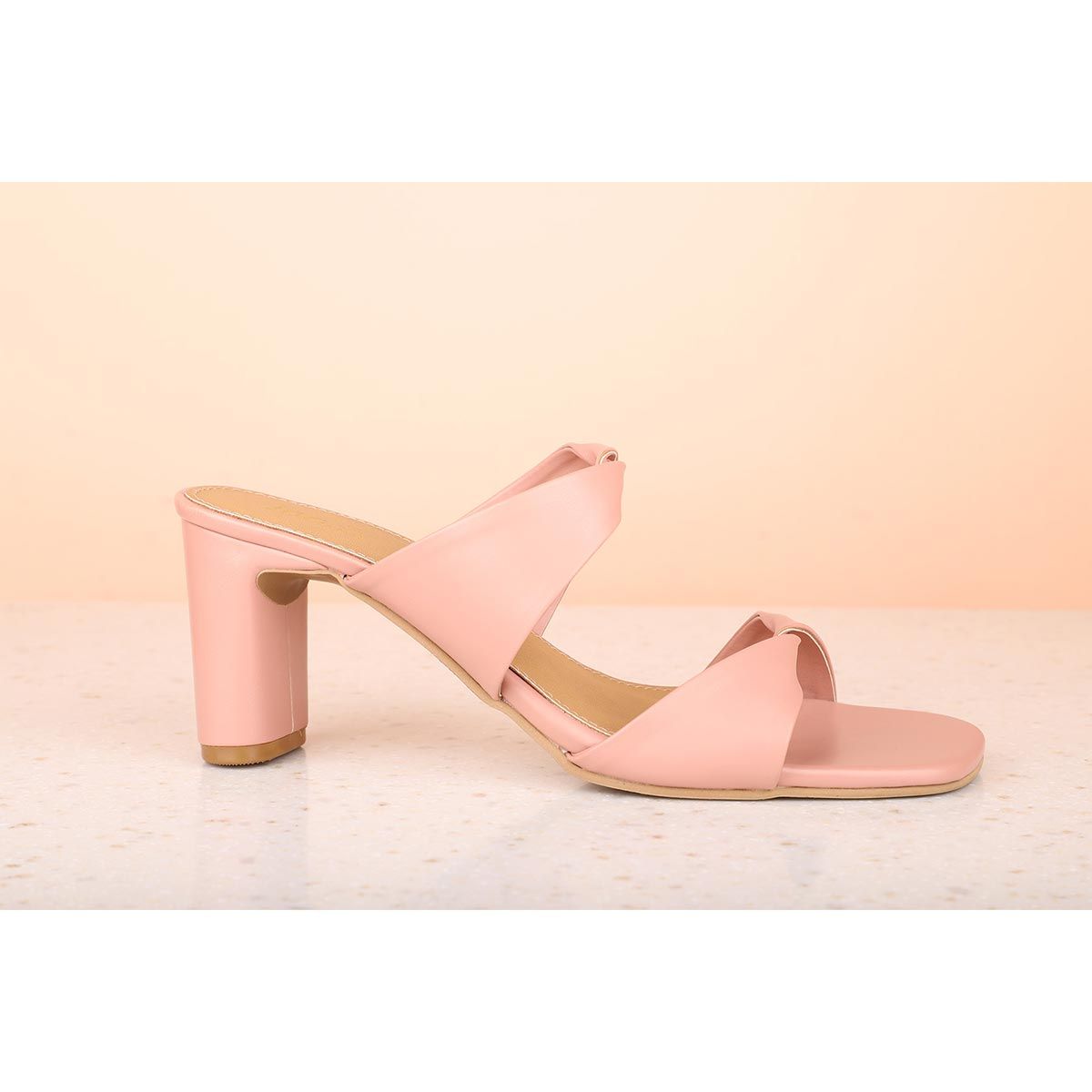 Inc.5 Solid Peach Heels: Buy Inc.5 Solid Peach Heels Online at Best ...