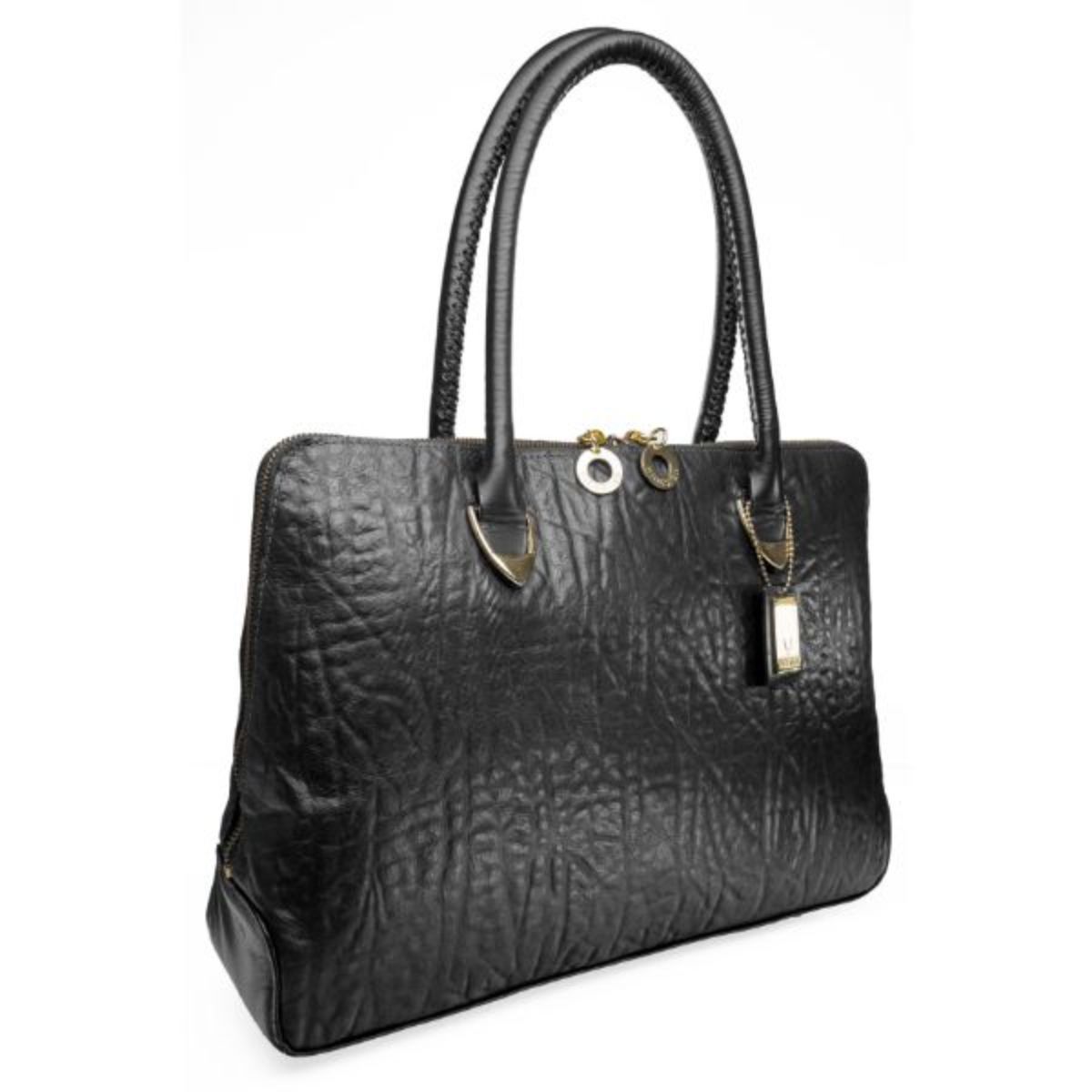Buy Hidesign Yangtze 03 Elephant Ranch Black Handbags Online