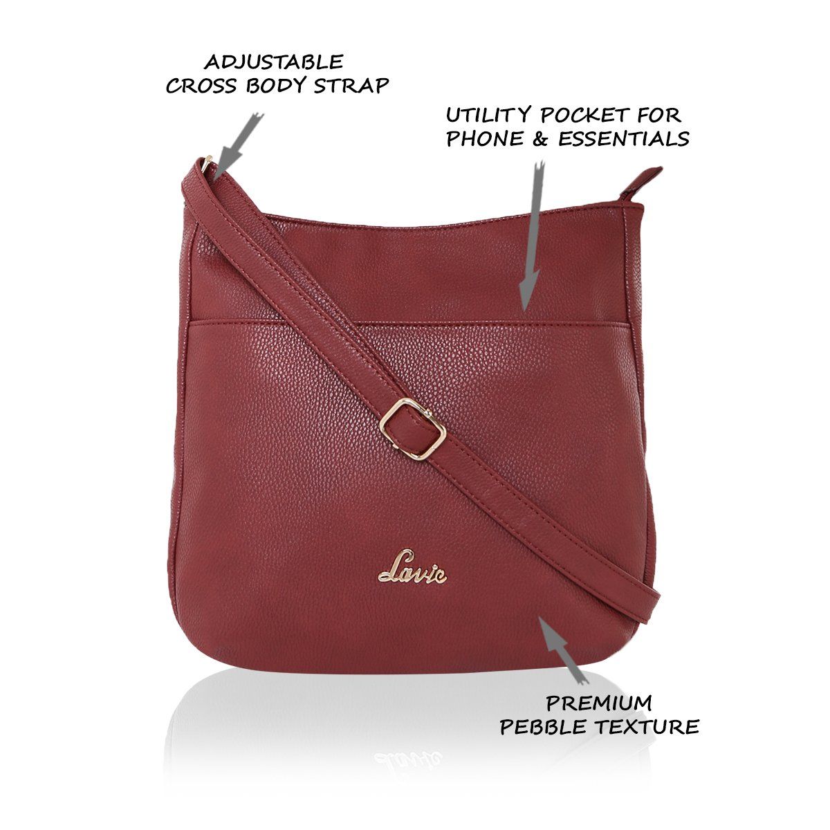 Buy Lavie Cetan U Base Sling For Women (Maroon) Online