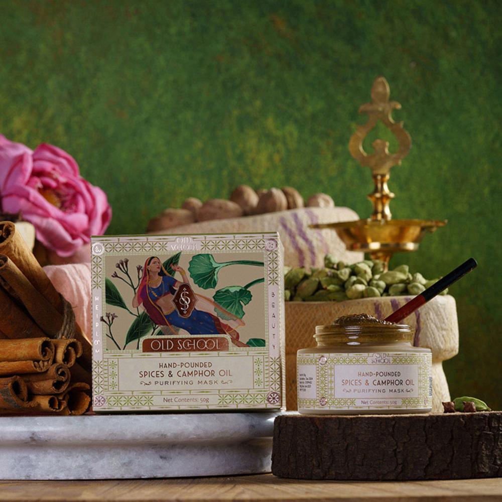 Buy Old School Hand-Pounded Spices And Camphor Oil Purifying Mask Online