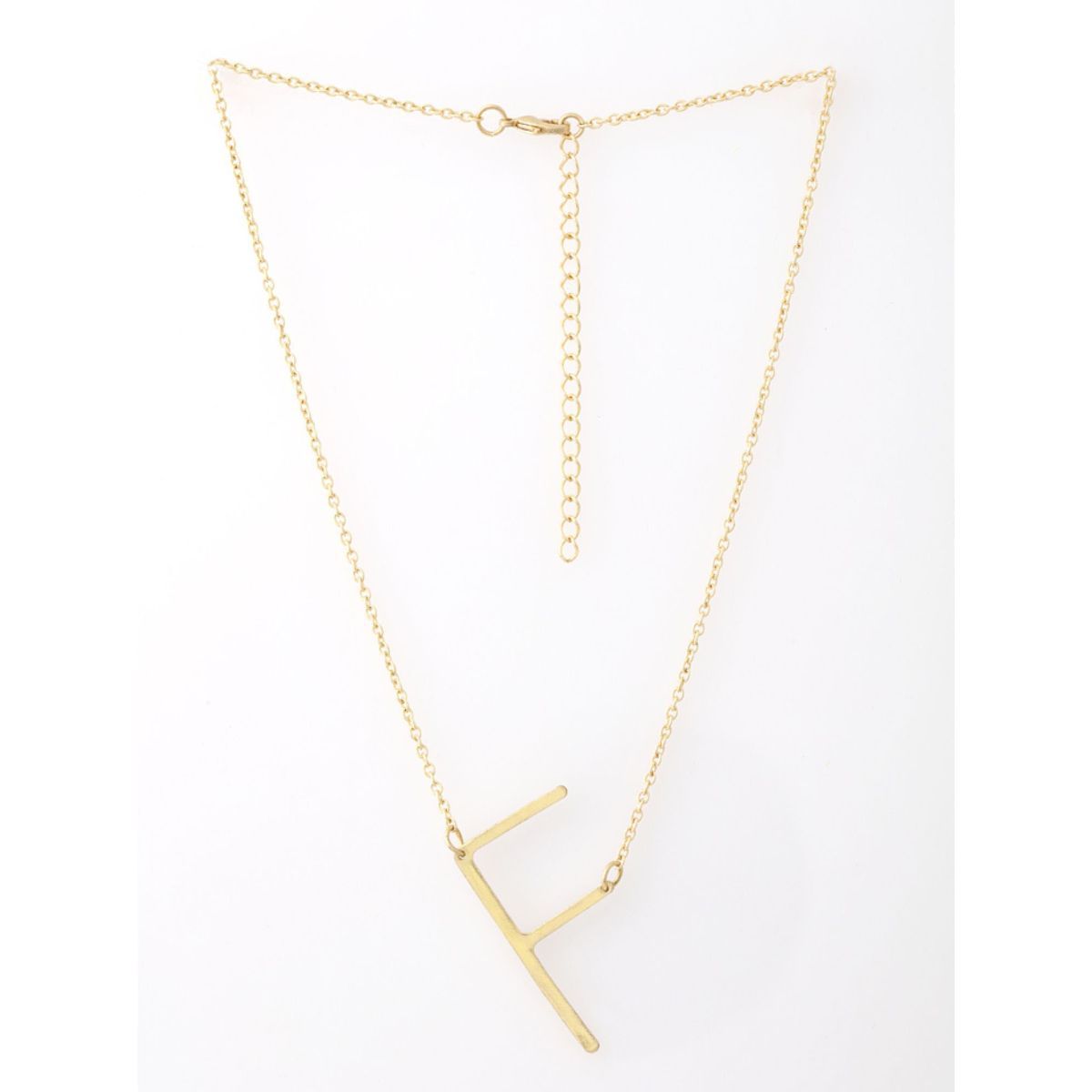 Tipsyfly Slanted Alphabet Necklace-Letter F: Buy Tipsyfly Slanted ...