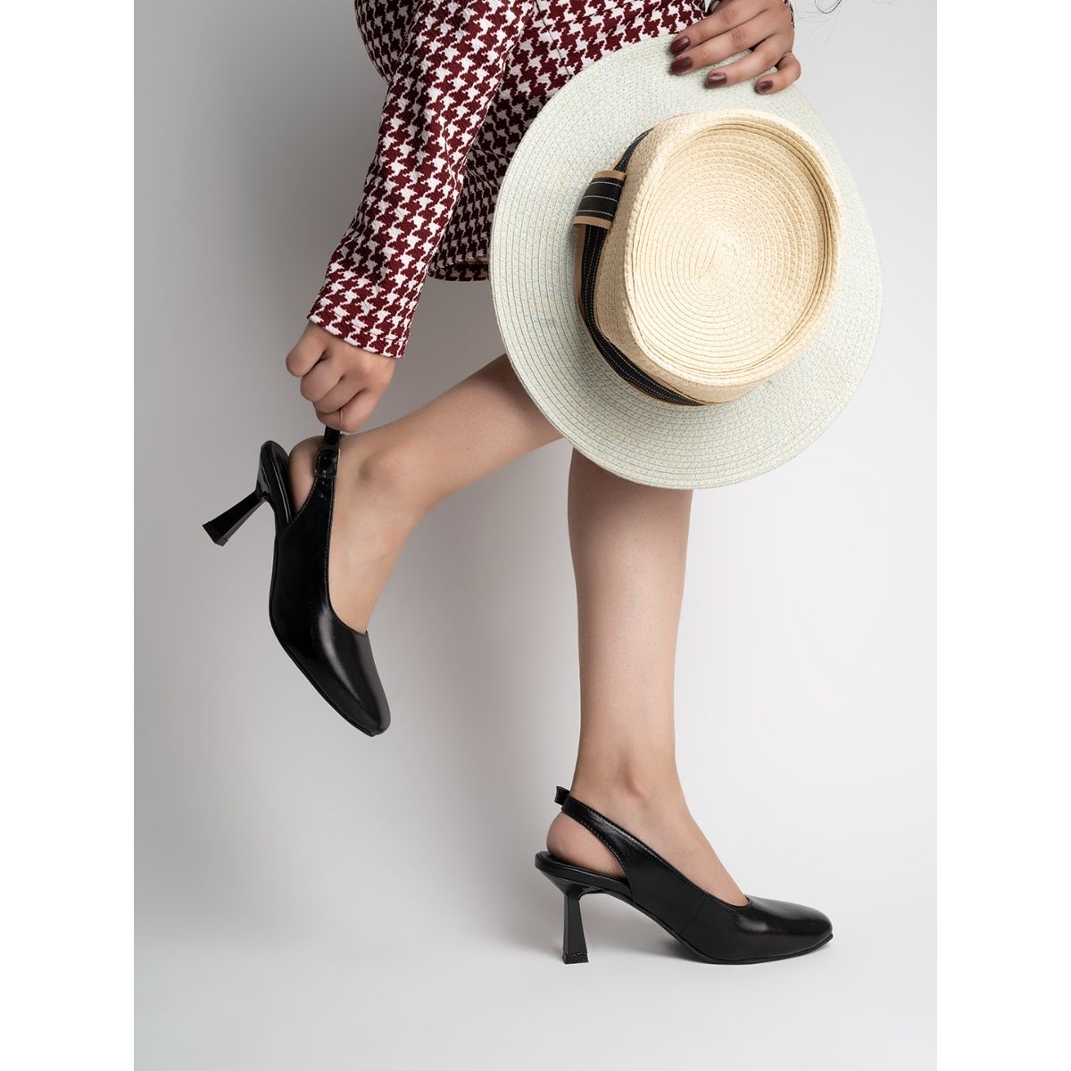 Shoetopia Women Black Solid-plain Heels: Buy Shoetopia Women Black ...