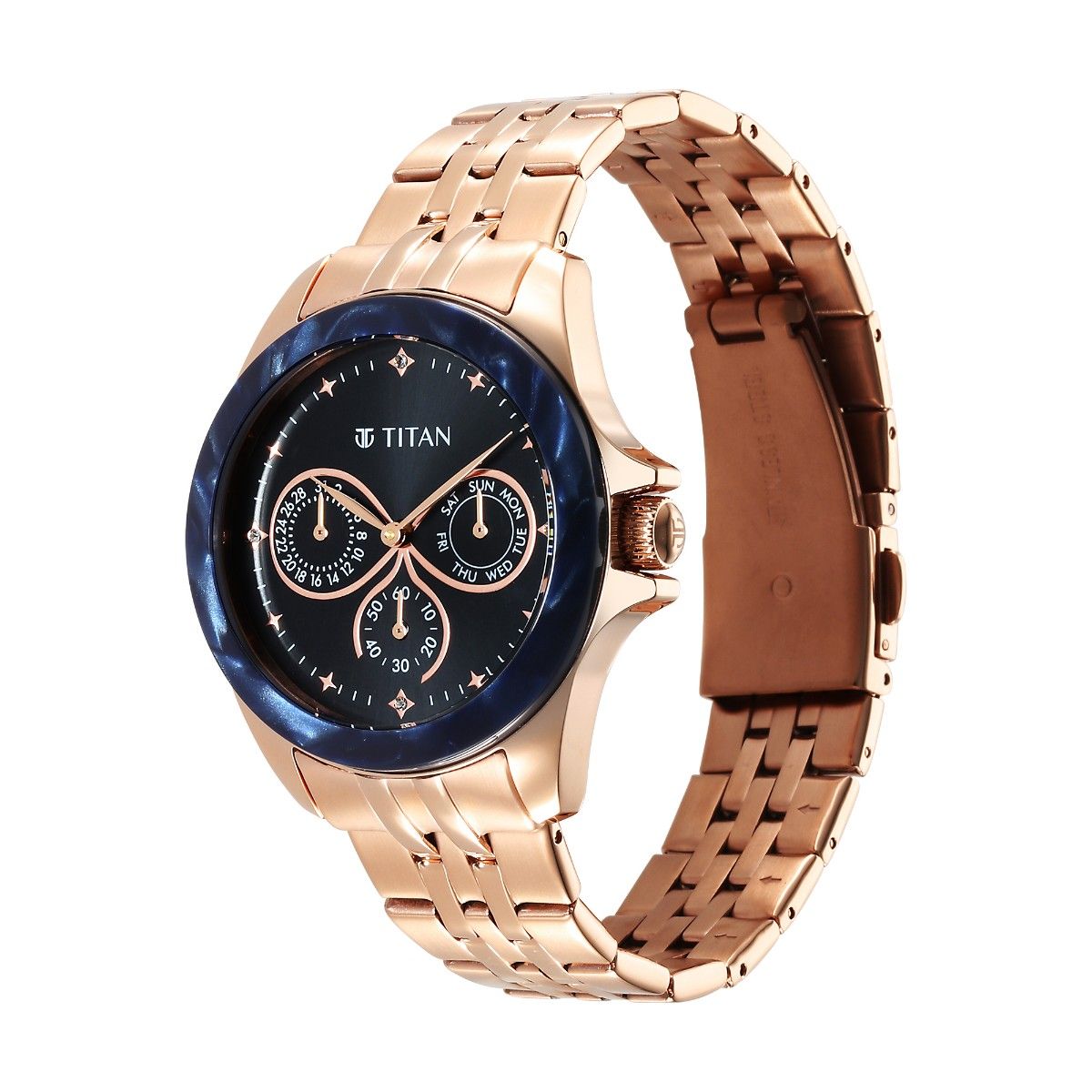 Buy Titan Purple Acetate 95186KM01 Blue Dial Analog Watch for Women Online