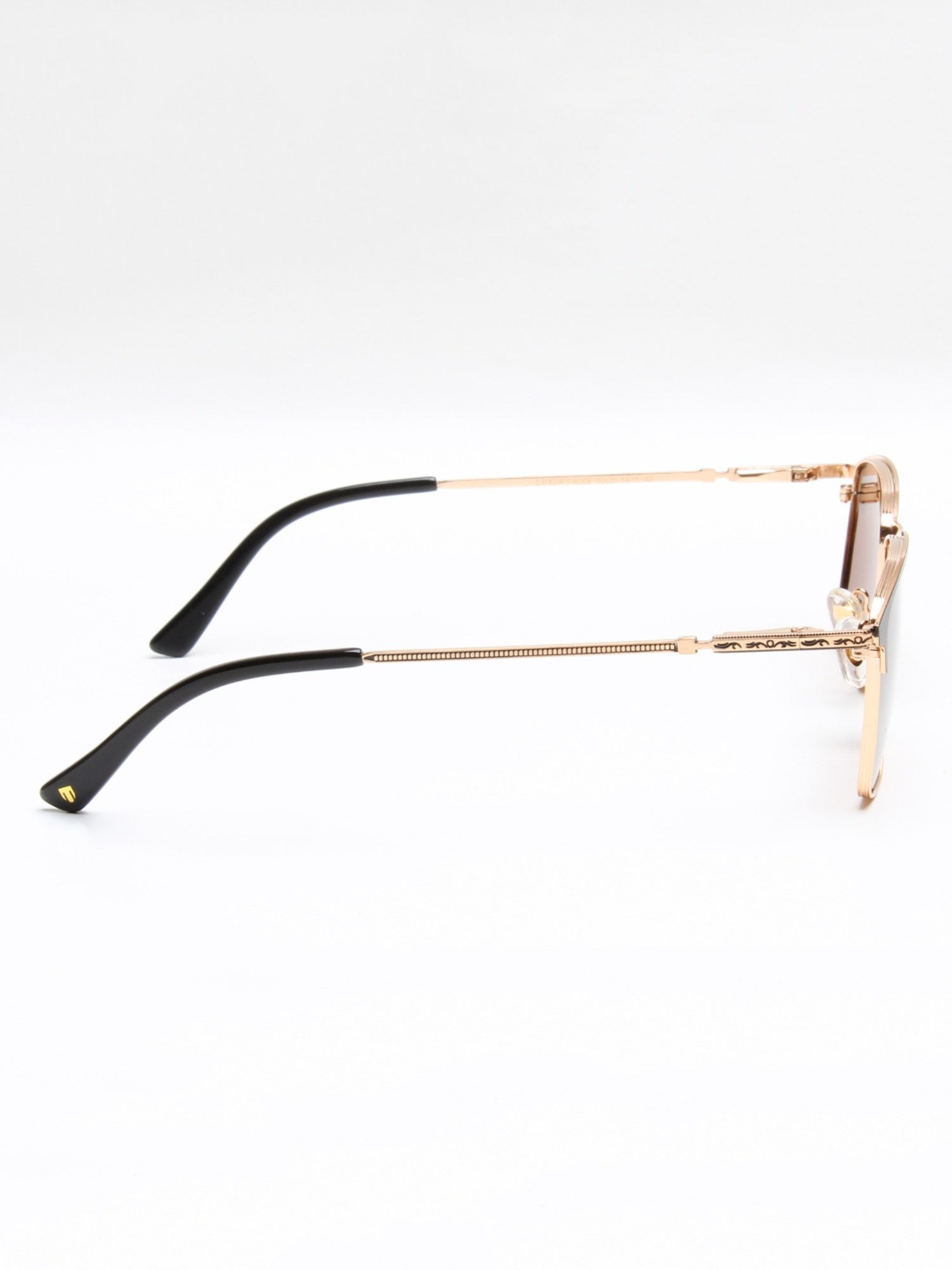 Buy TED SMITH Unisex Brown Lens & Gold-Toned Browline Sunglasses-SUN ...