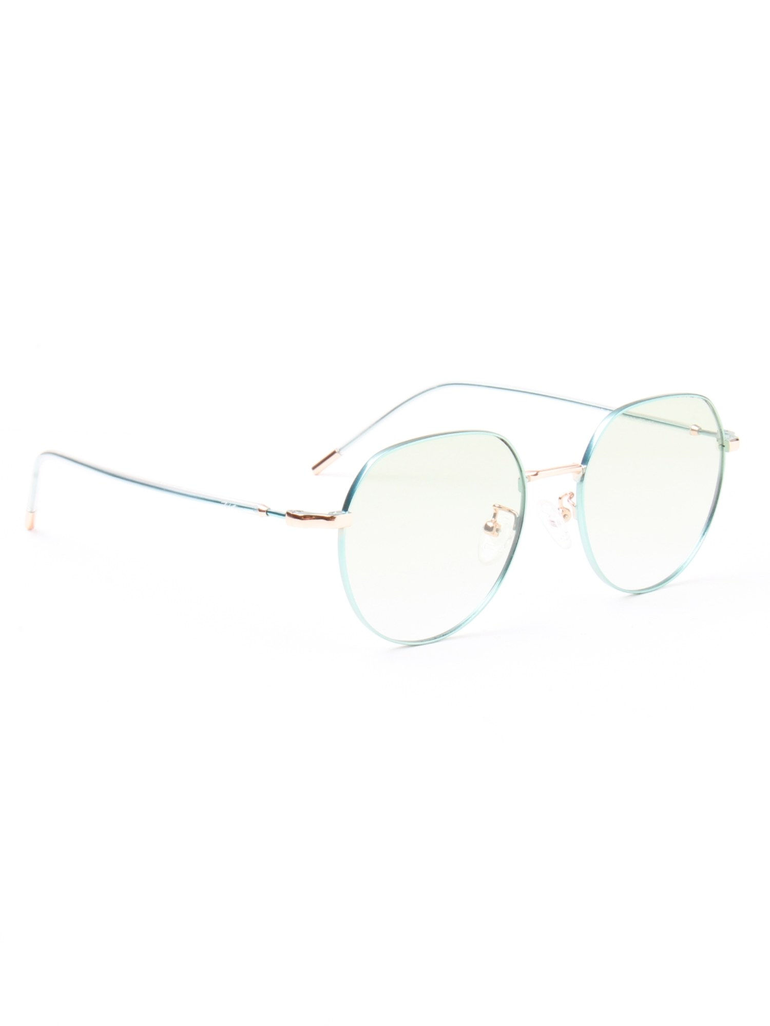 Buy TED SMITH Unisex Round Metal Blue-Green Sunglasses With Polarized ...