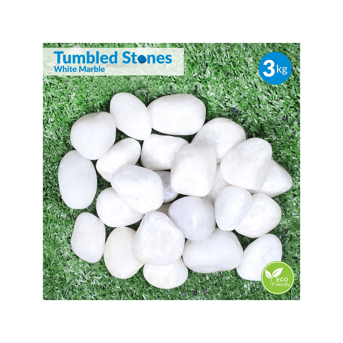 Buy Itsy Bitsy Tumbled Stones White 3kg Online