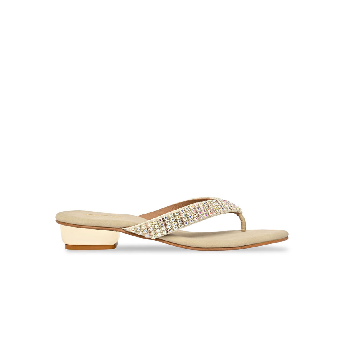Buy ROCIA By Regal Gold Women Diamond Studded Heels Online