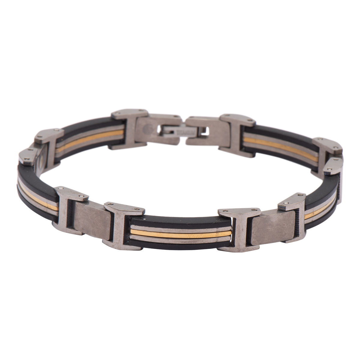 The Tie Hub Single Gold Line Wrist Band For Men: Buy The Tie Hub Single ...