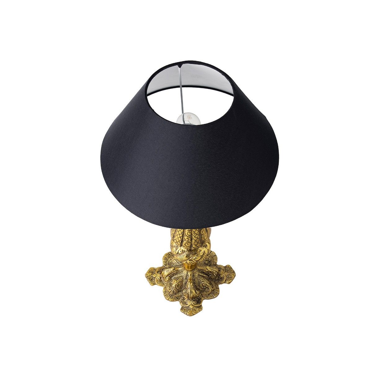 Buy Homesake Metal Table Lamps Shade Scroll Black Online