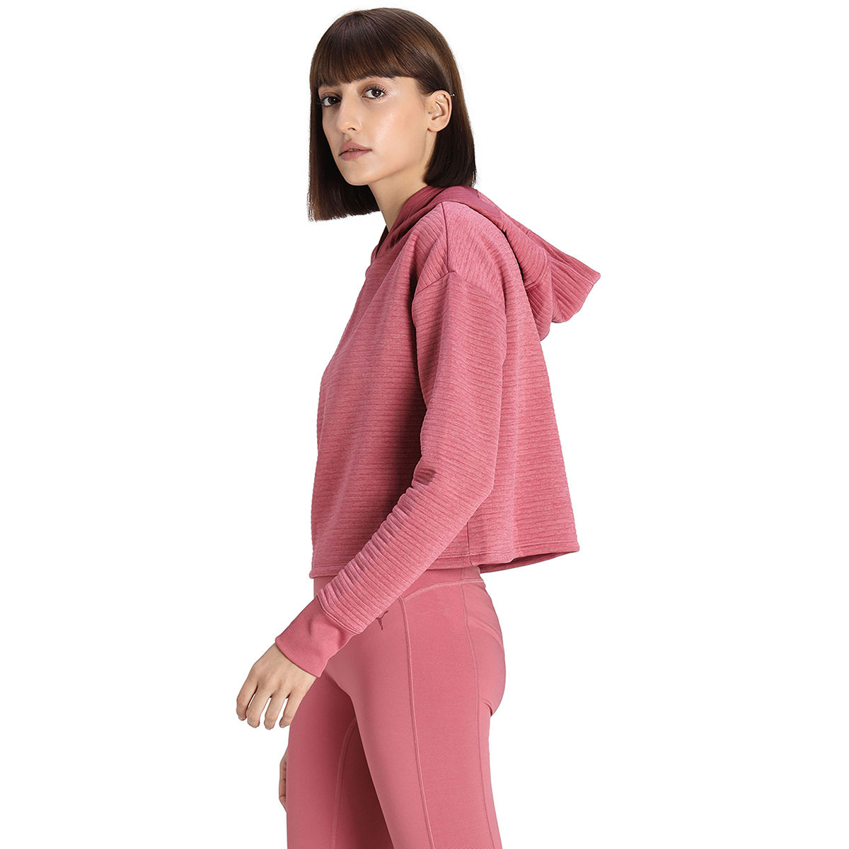 Buy Puma Studio Q4 Textured Skimmer Womens Mauve Hoodie Online
