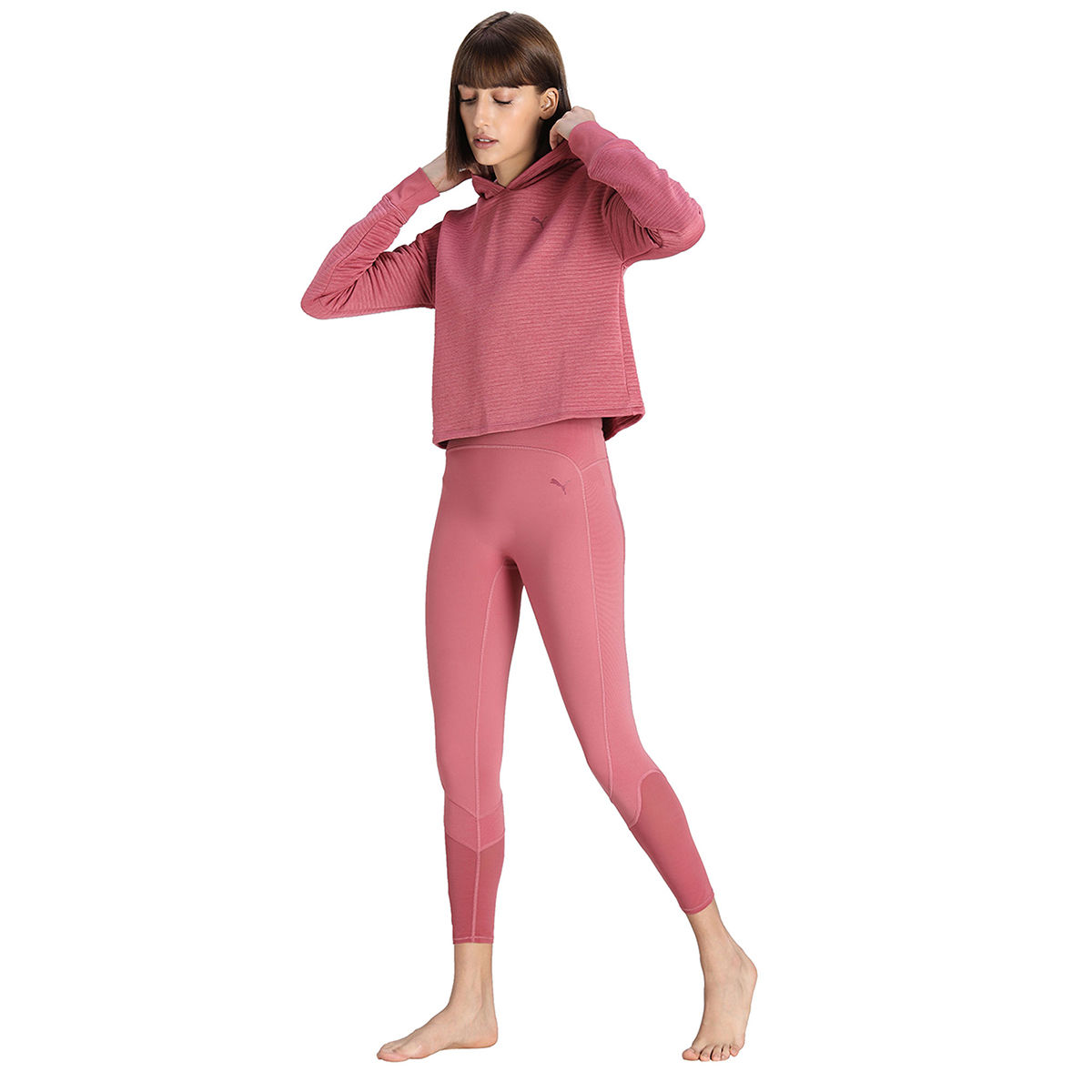 Puma Studio Q4 Textured Skimmer Womens Mauve Hoodie: Buy Puma Studio Q4 ...