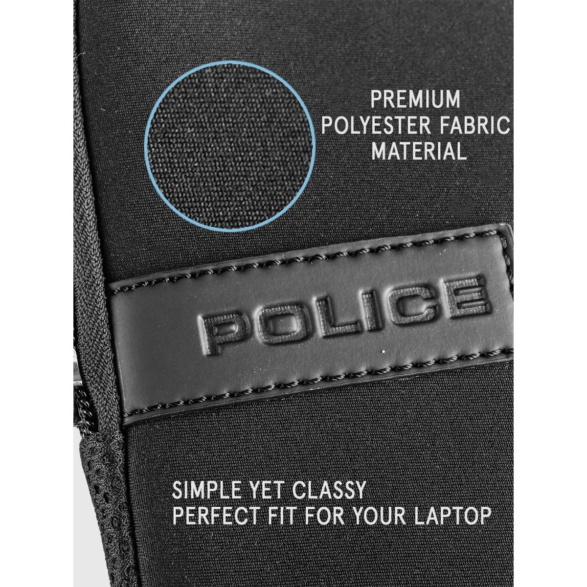 Buy Police Virol Black Laptop Sleeve Lightweight Easy Carry Online
