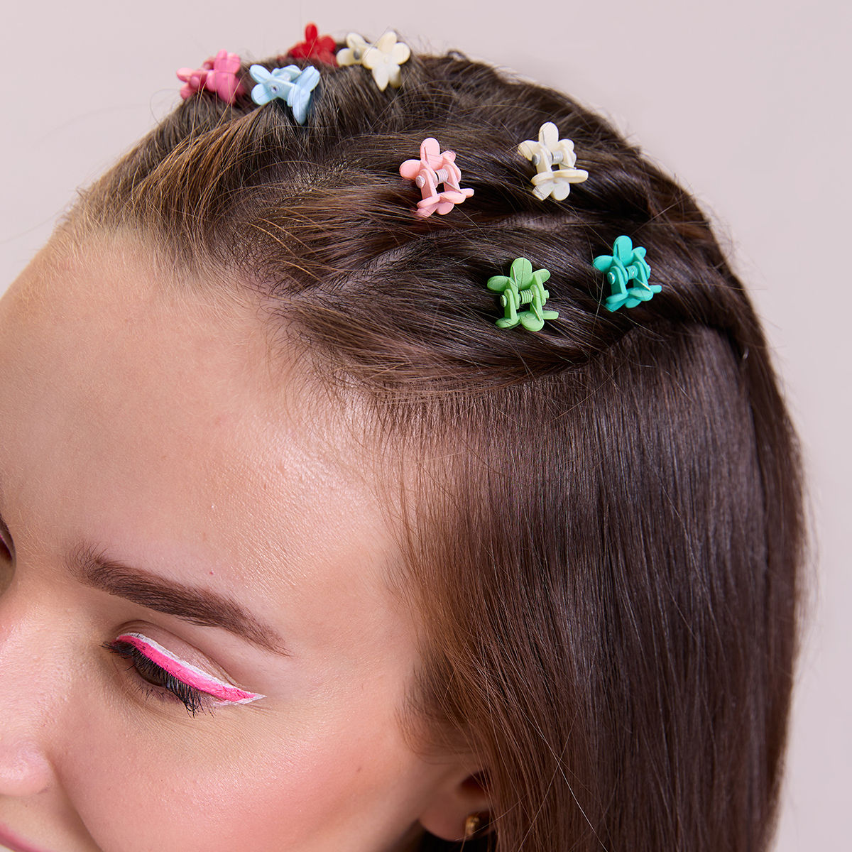 Buy MIXT by Nykaa Fashion Multi-Color Mini Flower Motif Hair Clip Set ...